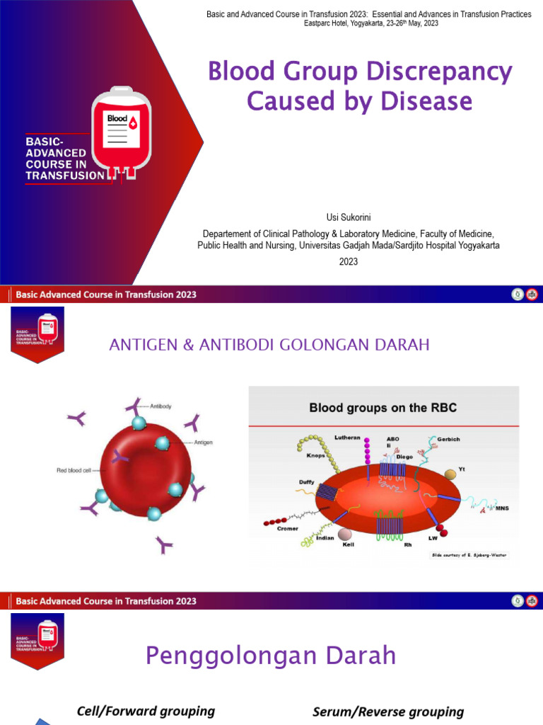 Blood Group Discrepancy Caused by Disease - Usi Sukorini | PDF | Blood ...
