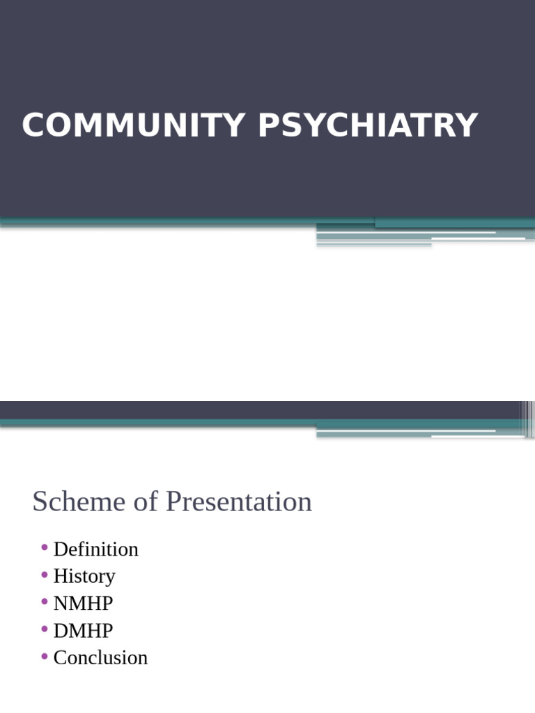Community Psychiatry in India: Overview | PDF | Psychiatry | Mental Health