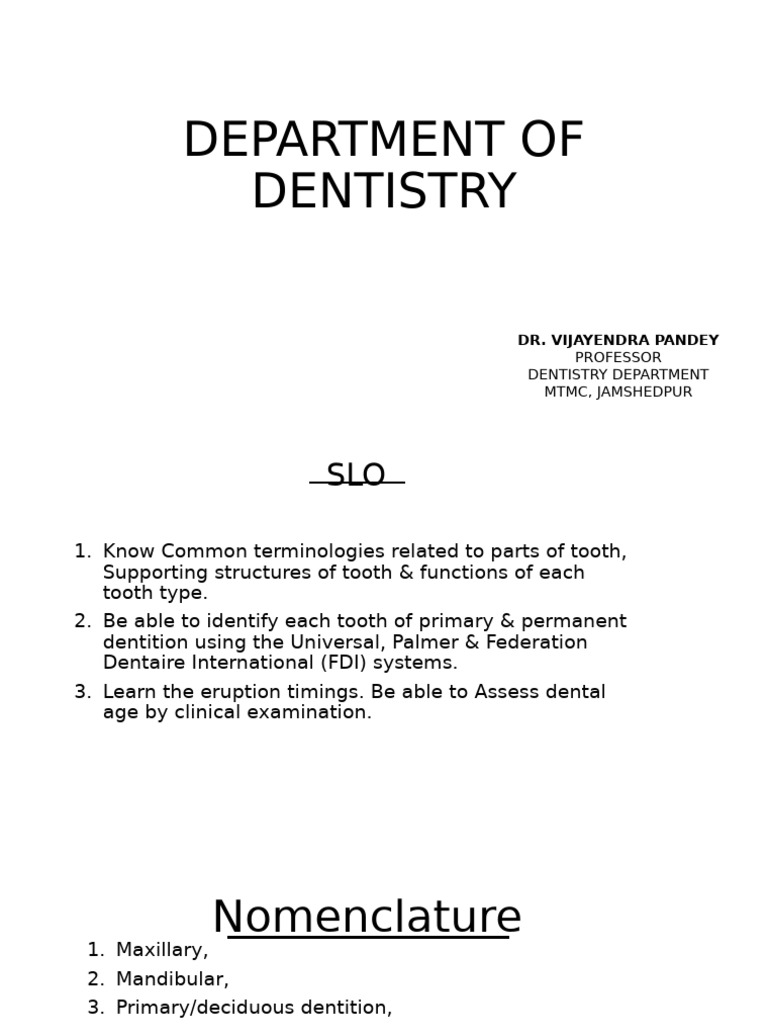Parts of Tooth & Supporting Structures | PDF | Dentistry | Primate Anatomy