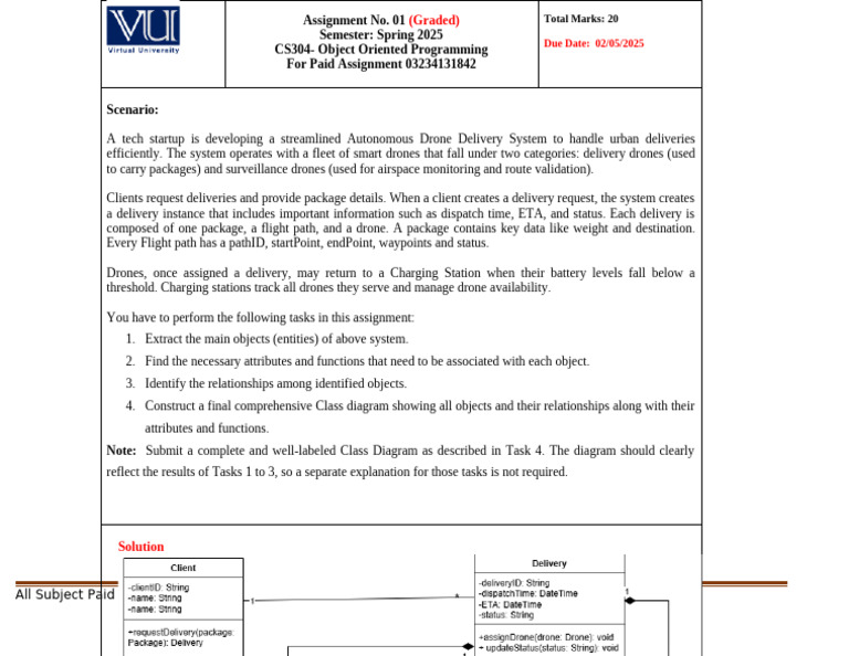 Cs304 Assignment 1 2025 Solution | PDF
