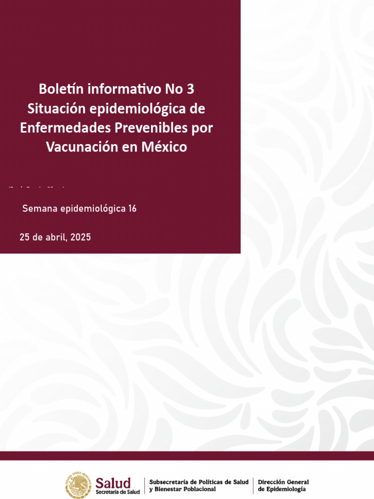 Bolet N Informativo 3 EPV SE16 25 de Abril Del 2025 1 | PDF | Sarampión | Microbiología