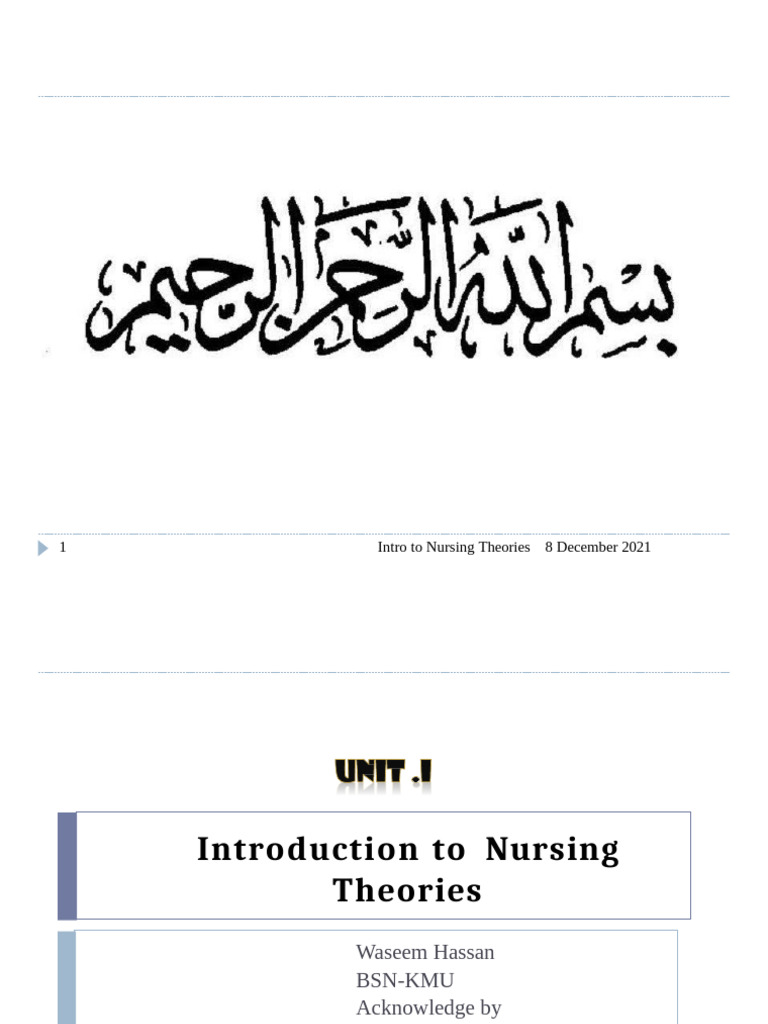 1.introdution to Nursing theories (lecture 01) (1) | PDF | Theory | Knowledge
