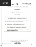 May June CSEC Biology Paper 2 - 2025 | PDF