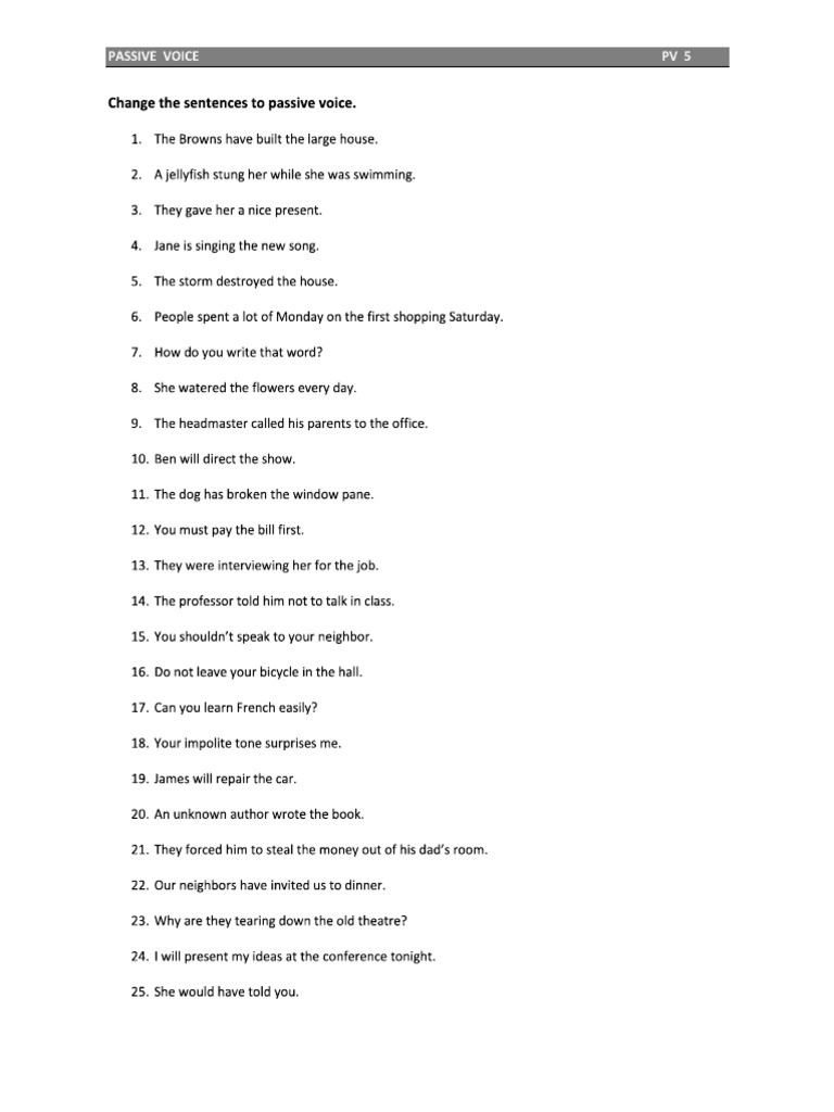 Passive Voice | PDF