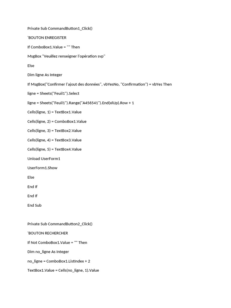 Codes Excel Vba | PDF