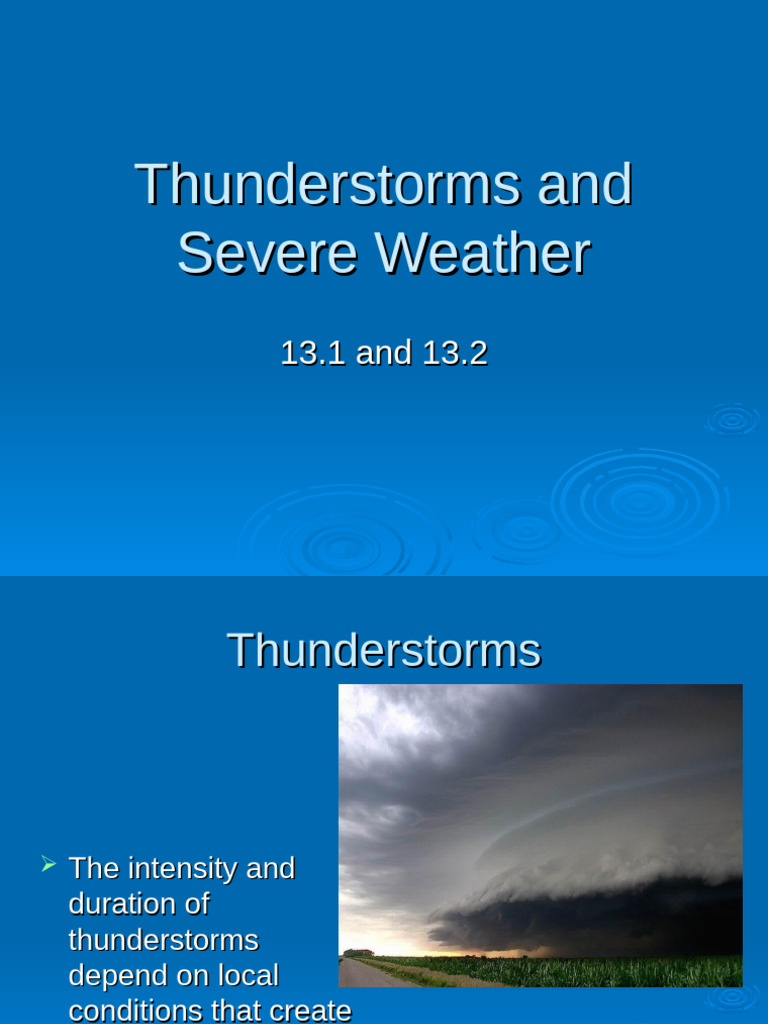 Thunderstorms and Severe Weather Notes | PDF | Thunderstorm | Tornadoes