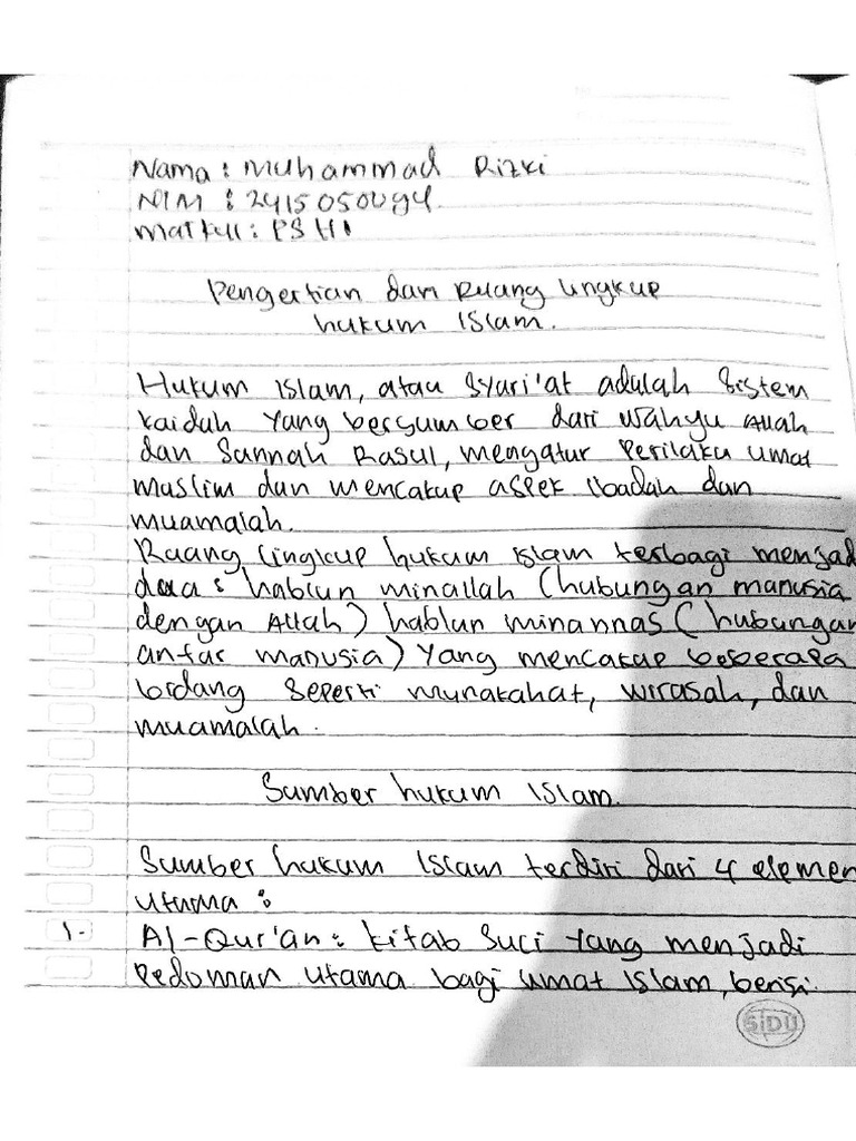 Resume PSHI Muhammad Rizki | PDF