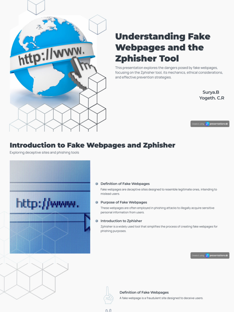 Understanding Fake Webpages - The Zphisher Tool | PDF