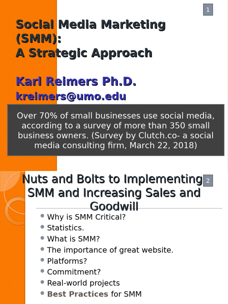 SMM Presentation Feb 7 FINAL | PDF | Social Media Marketing | Web 2.0