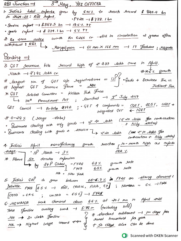 3 May 2025, Handwritten Notes | PDF