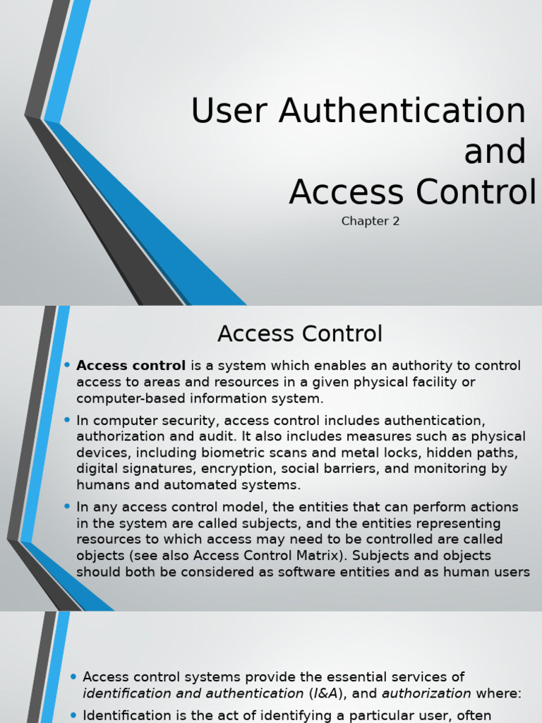 NIS-2User Authentication and Access Control | PDF | Fingerprint | Password