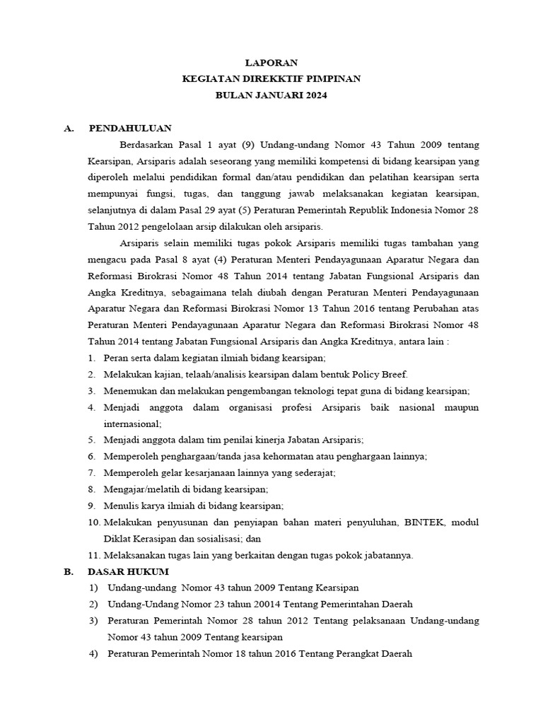 1 - 24 Laporan Direktif Pimpinan | PDF