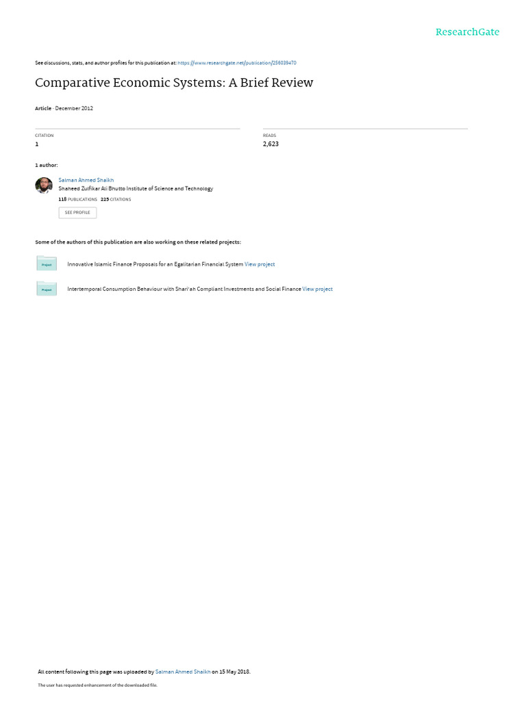 Comparative Economic System | PDF | Socialism | Taxes