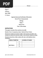 A-Level Biology Scenario Questions | PDF | Tissue (Biology) | Heart