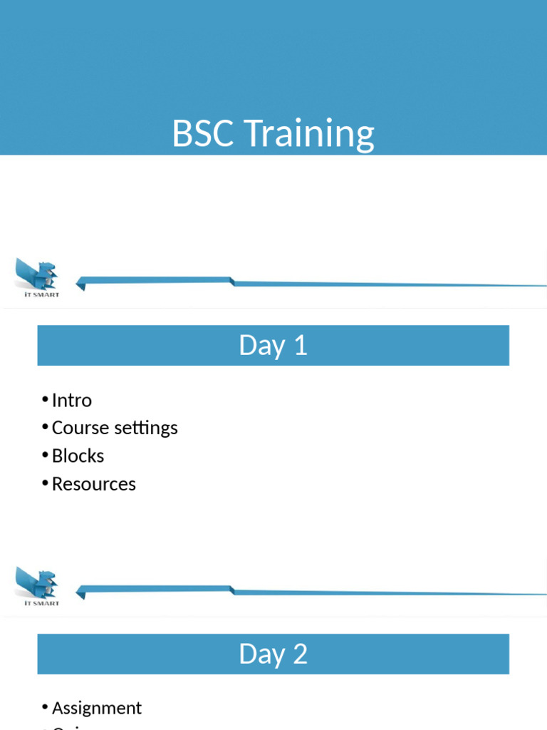 BSC Training | PDF