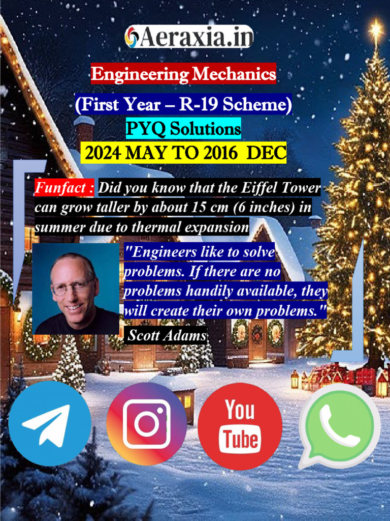 Engineering Mechanics - Solved PYQs 2024 MAY To 2016 DEC - R19 - Scheme - Aeraxia - in | PDF ...