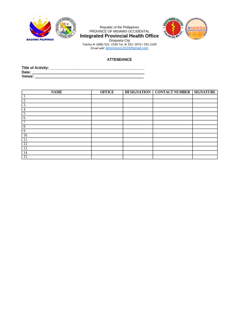 Attendnace-Sheet Bagong Pilipinas | PDF