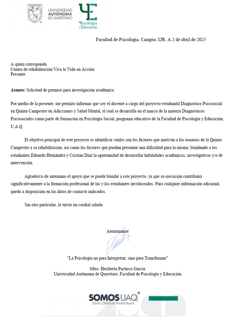 Carta CRIS Y LALA | PDF