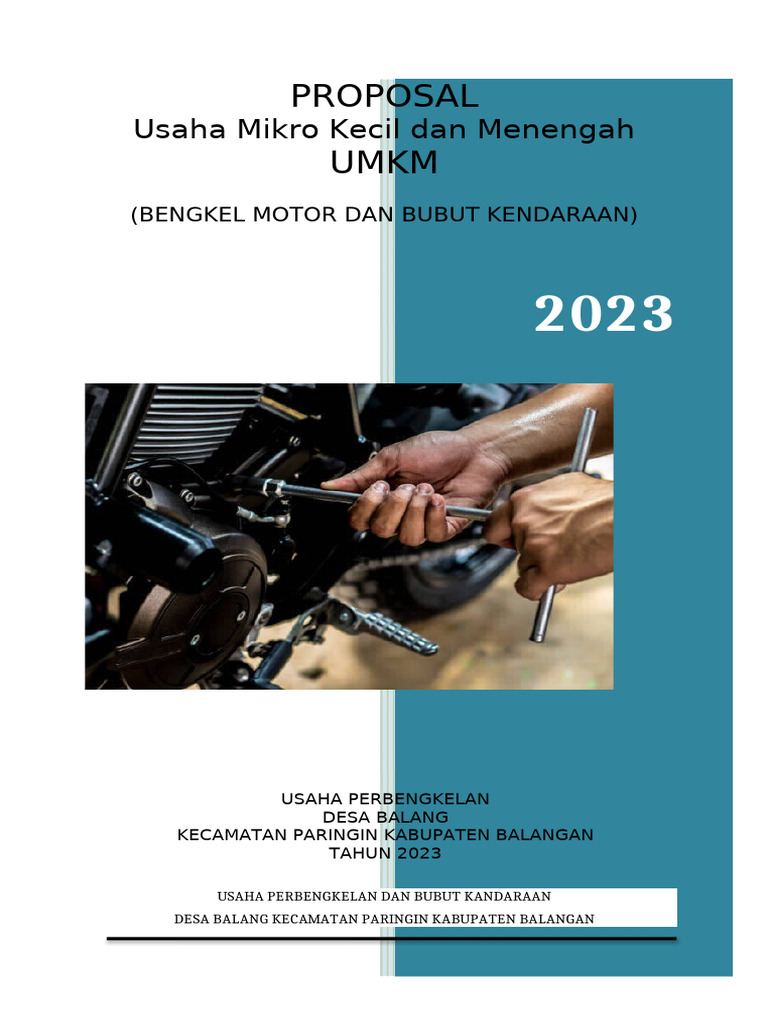 Proposal UMKM Bengkel Motor | PDF