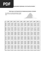 Tabla Z de Distribución Normal | PDF | Science | Probabilidad