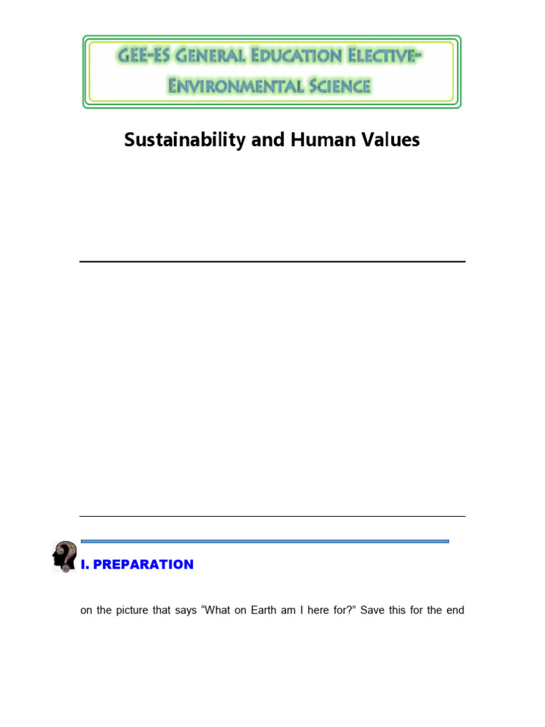 GEE ES Module 5 Sustainability and Human Values | PDF | Ozone | Sustainability
