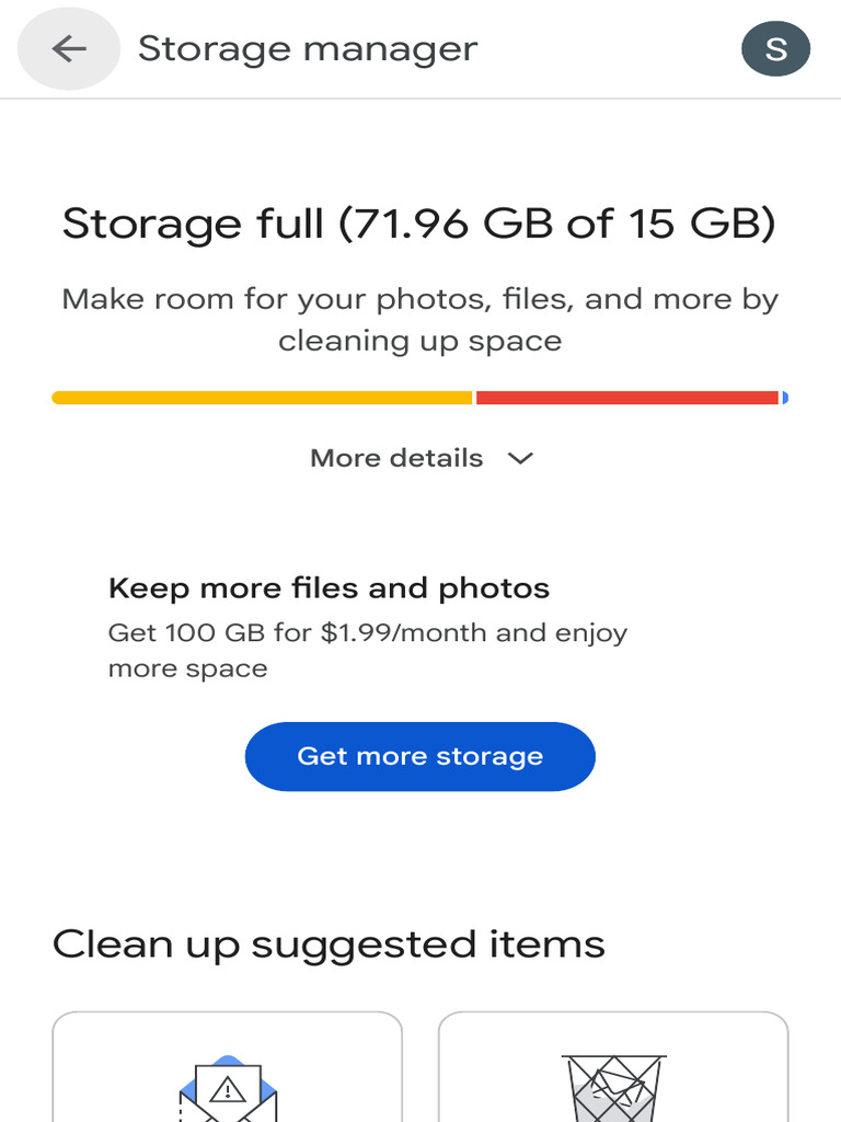 Google One Storage Management | PDF