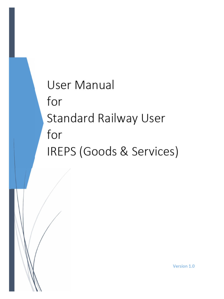 IREPS User Manual for Railway Users | PDF | Menu (Computing) | World ...