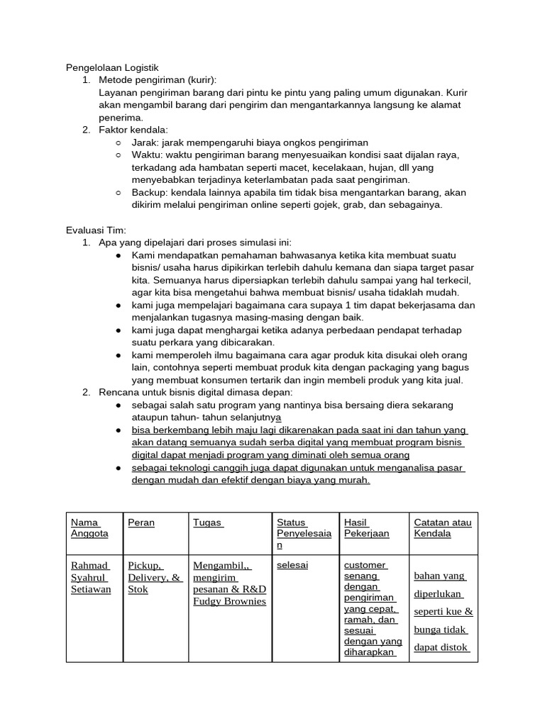 Laporan Simulasi | PDF