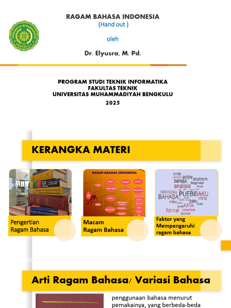 Ragam Bahasa | PDF
