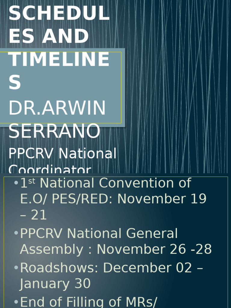 ELECTION SCHEDULES AND TIMELINES_UPDATES | PDF | Government | Group ...