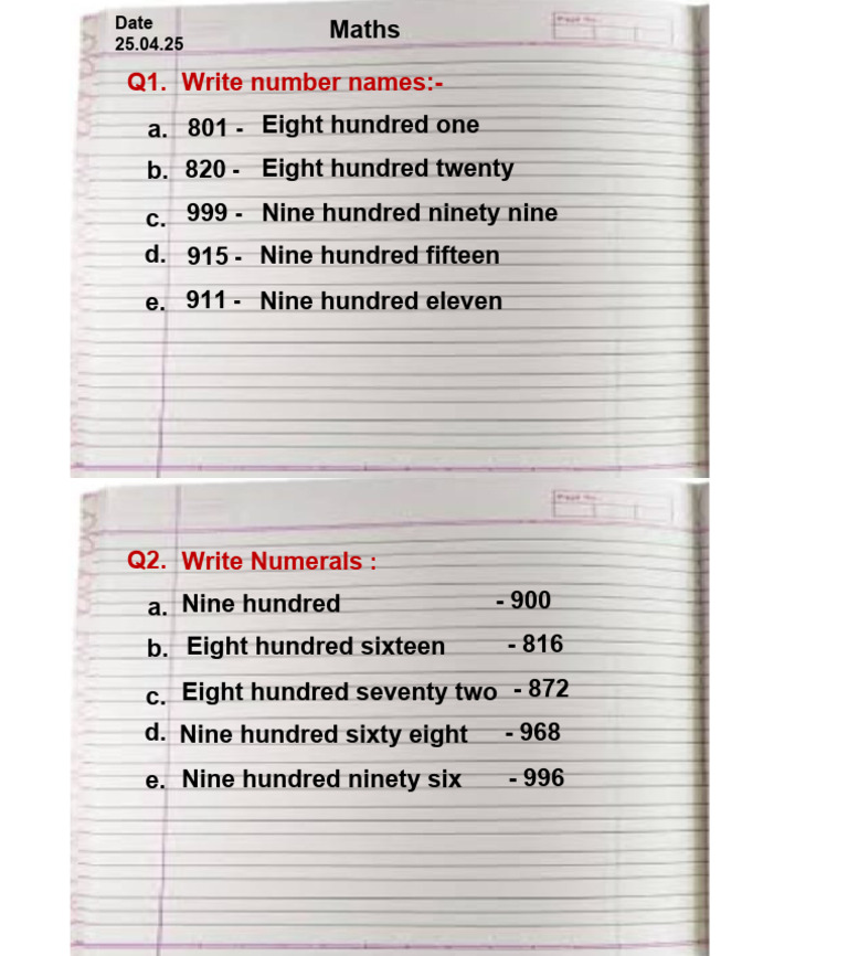 Numbers Names-1 | PDF