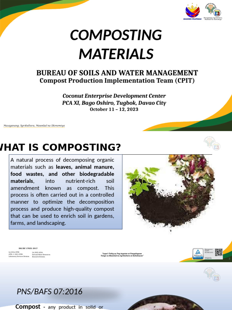 Composting Materials and Methods Guide | PDF | Compost | Manure