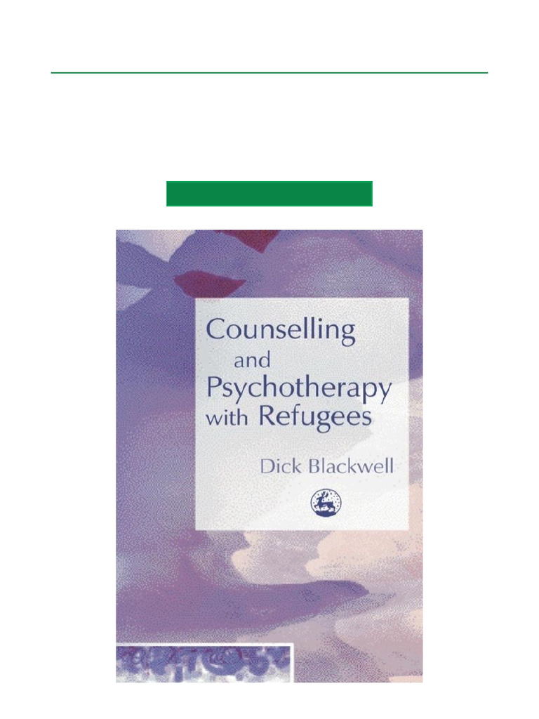 Counselling and Psychotherapy With Refugees Latest Edition Download ...