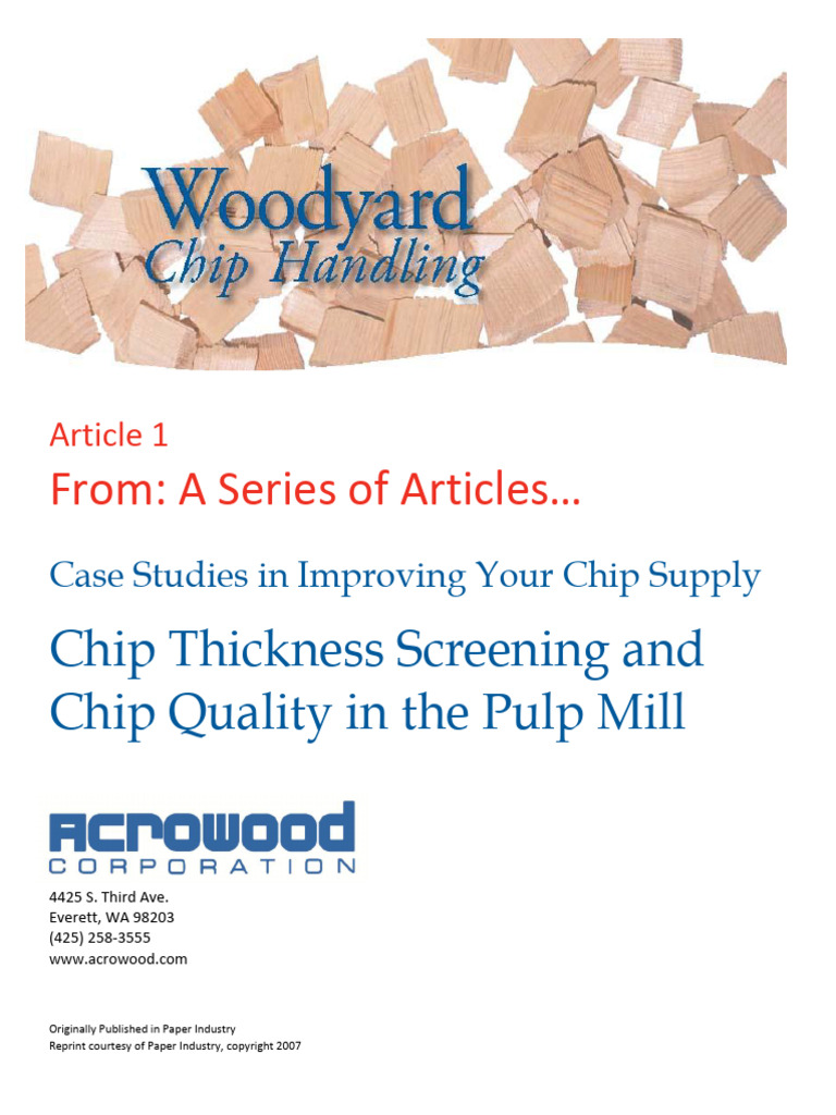 Chip-Thickness-Screening | PDF | Pulp (Paper) | Industrial Processes