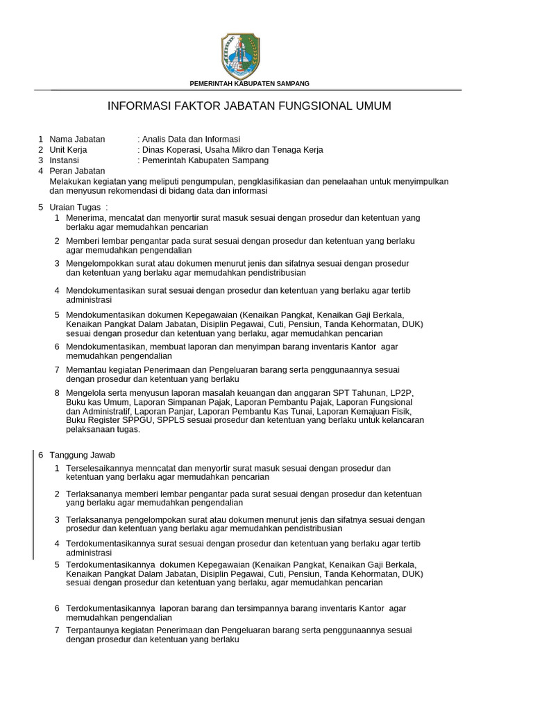 Infojab Evjab Analis Data Dan Informasi | PDF