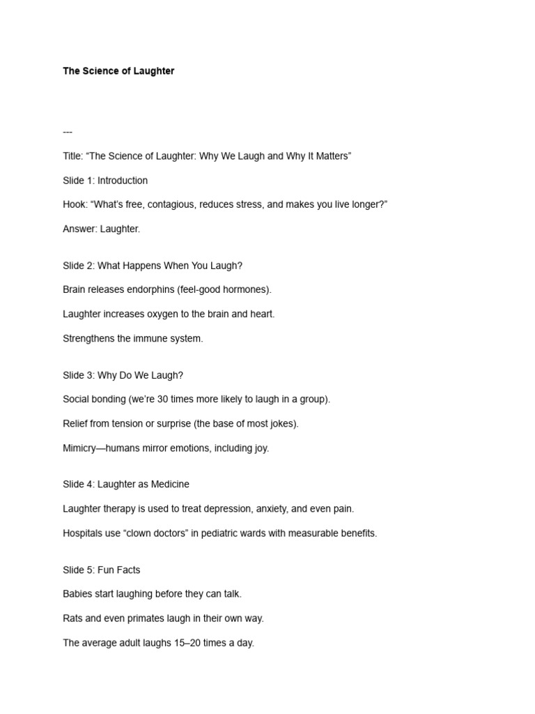 The Science of Laughter Explained | PDF