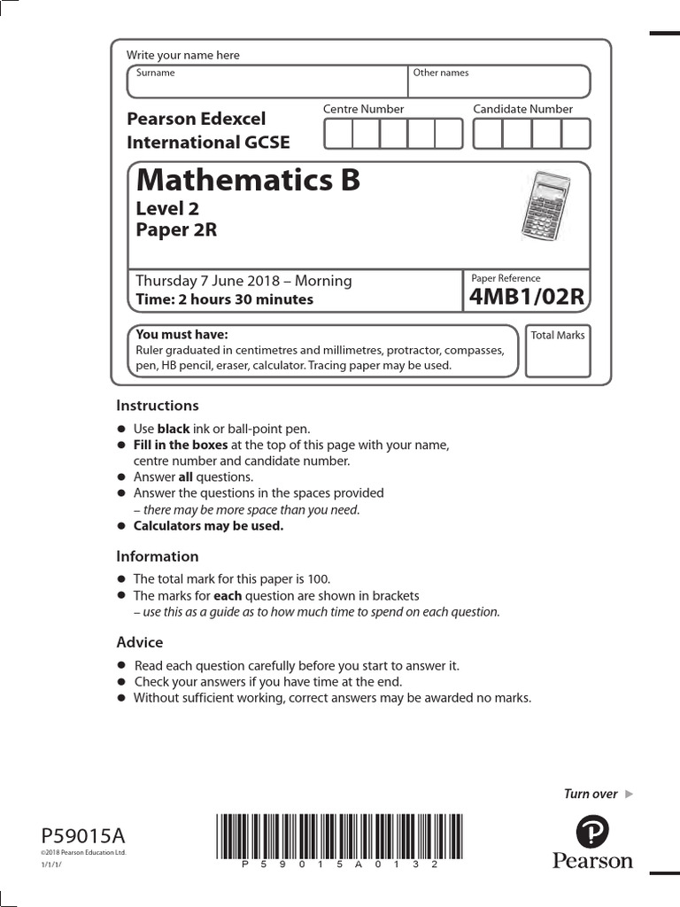 June 2018 (R) QP | PDF | Area | Geometry