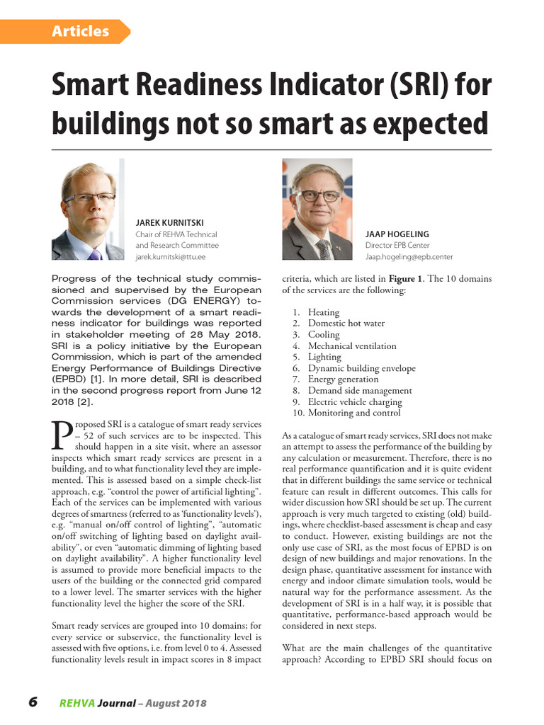 Smart Readiness Indicator (SRI) For Buildings Not So Smart As Expected ...
