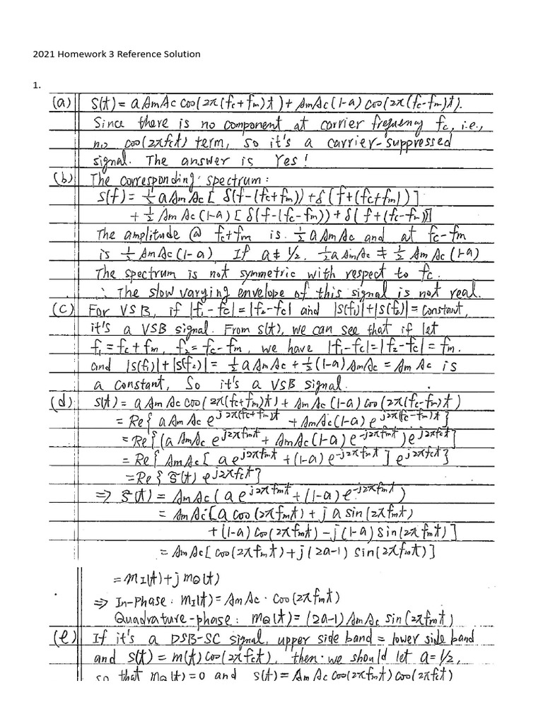 2021 Homework 3 Solution Rev | PDF