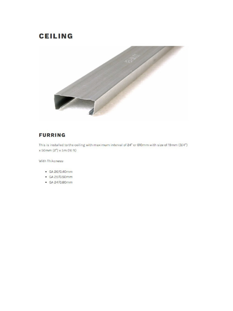 metal furring | PDF
