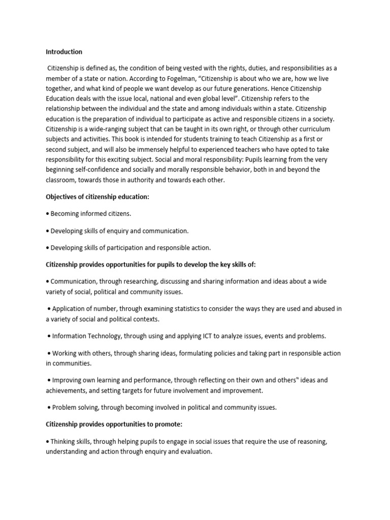 Citizenship Education and Engagement Guide | PDF | Citizenship | Democracy
