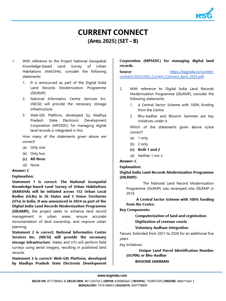 Current Connect-April 2025 Explanation Set - b | PDF | Cost Of Living ...