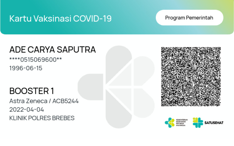 SERTIFIKAT-VAKSIN-DOSIS 3-ADE-823 | PDF