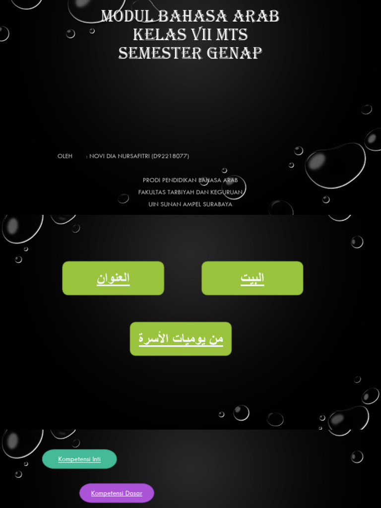 Modul Bahasa Arab Kelas Vii MTS Semester | PDF