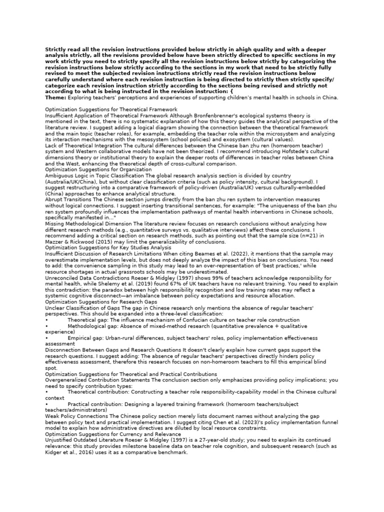 Strictly Read All The Revision Instructions Provided Below Strictly in Ahigh Quality and With A ...