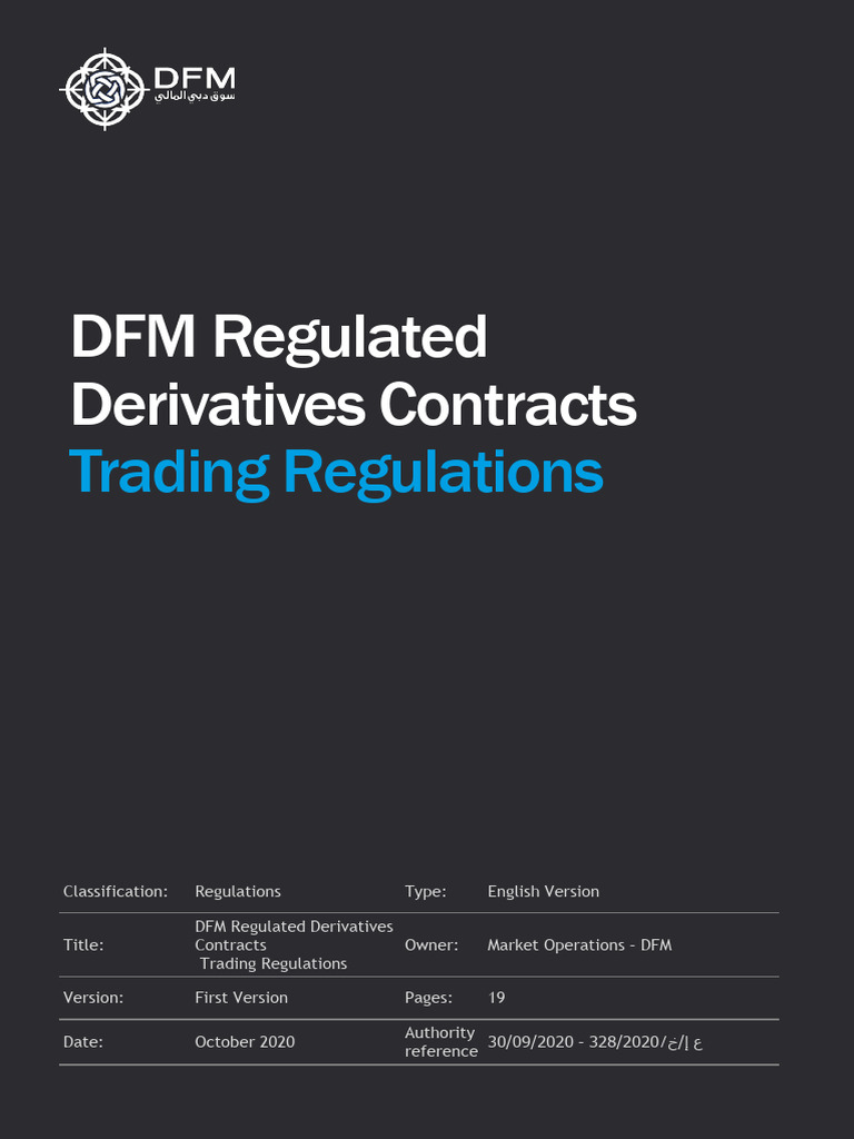 DFM Derivatives Trading Rules English 2 | PDF | Derivative (Finance ...