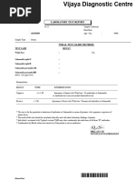 Typhoid Positive Report Format | PDF