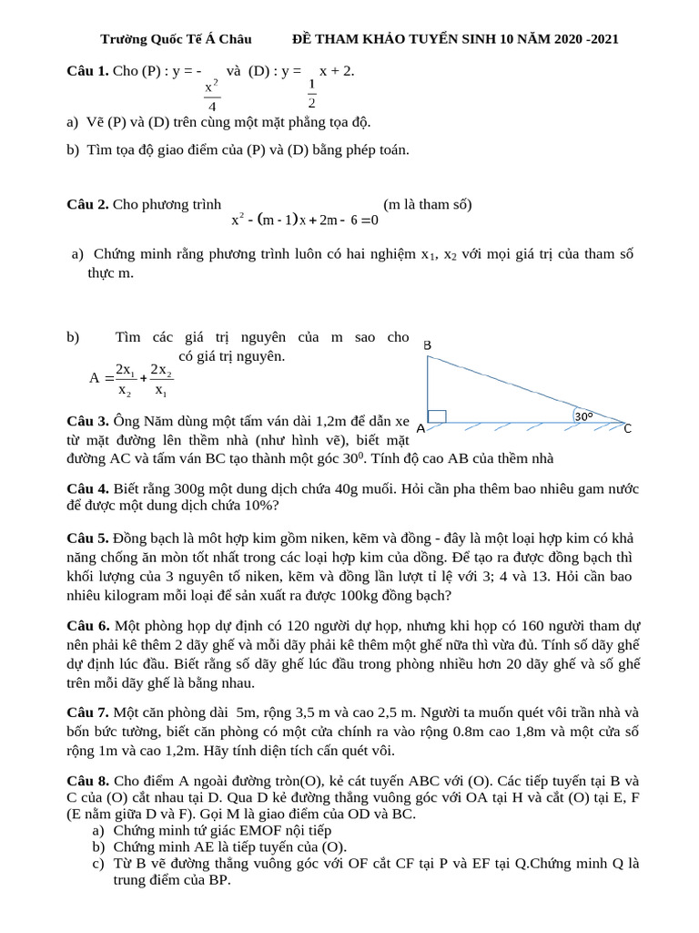 De TK Ts 10-A Chau-Q1!20!21 | PDF