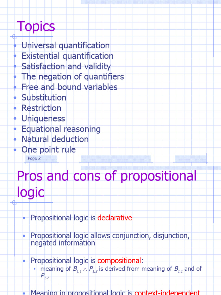 LECTURE TEN -PREDICATE LOGIC | PDF | First Order Logic | Logic