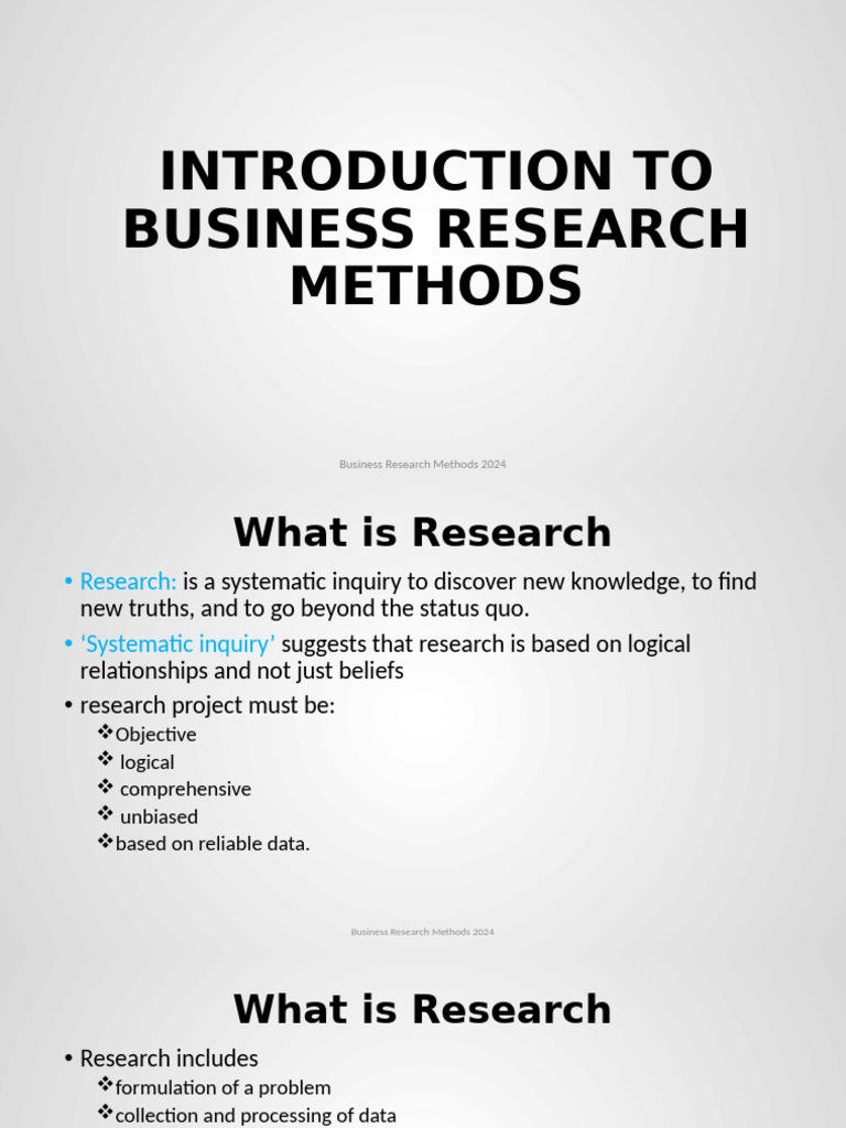 Ch01 - Introduction To Research Methods | PDF | Inquiry | Statistics